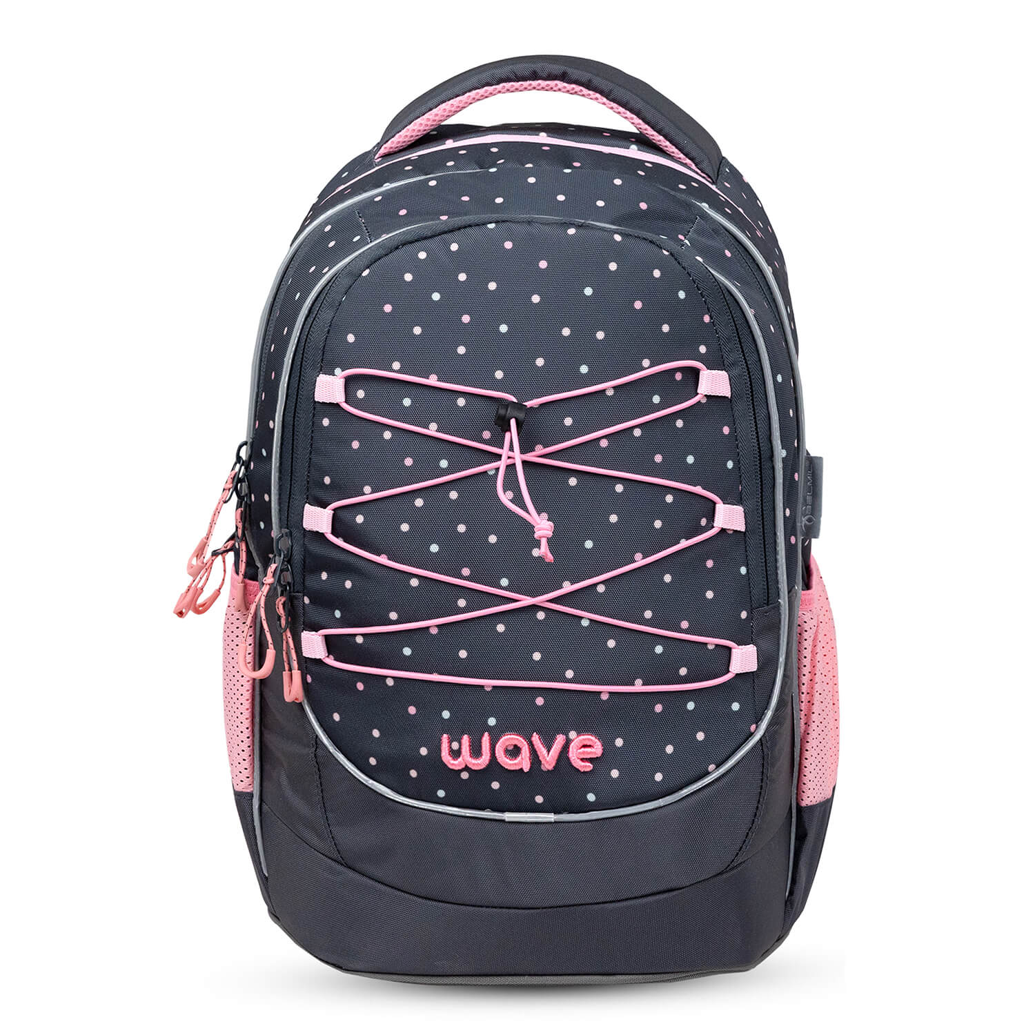 Wave Boost Dots Pinky school backpack